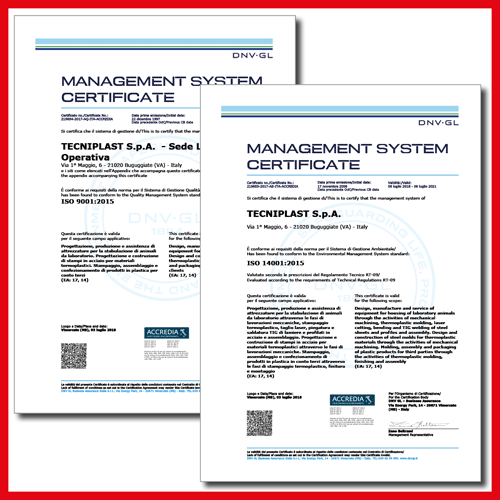 TECNIPLAST OBTAINED THE LATEST GENERATION OF CERTIFICATION ISO 9001: ...